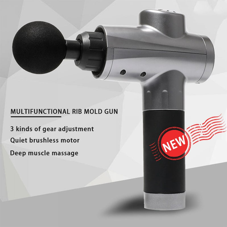 Pistola de Masaje Muscular Profunda Color Plata | BronFit© — BRONGROUP