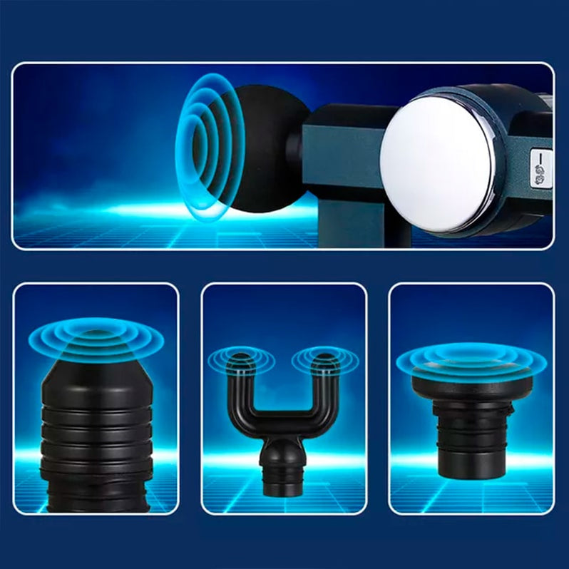 Pistola de masaje térmica portátil Color Negro | BronFit© — BRONGROUP